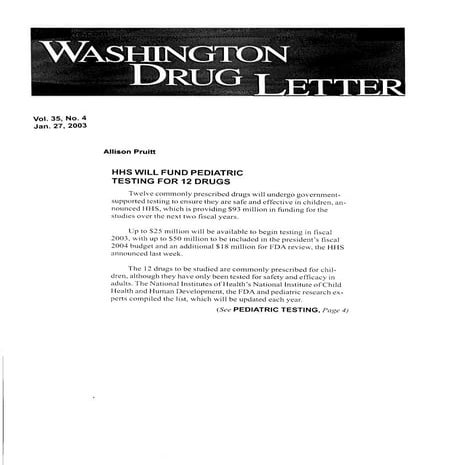 Washington Drug Letter Article | PDF