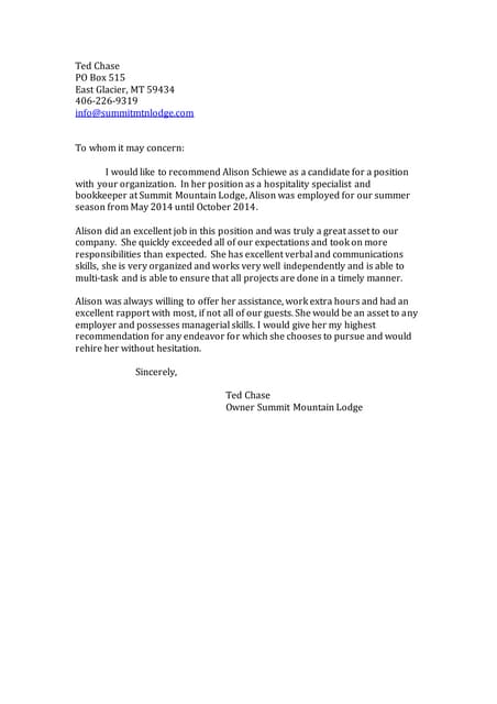 Reference letter | PDF