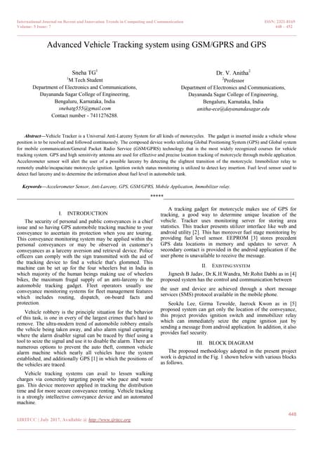 Irjet Vehicle Monitoring System Pdf