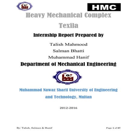 Heavy Mechanical Complex Texila Report | PDF