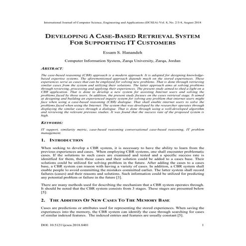 Case Based Reasoning | PDF