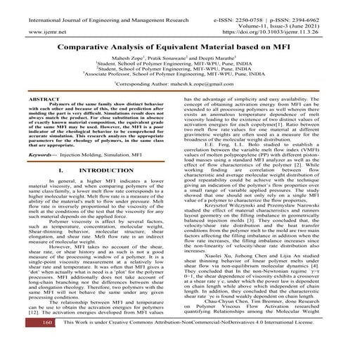 Comparative Analysis of Equivalent Material based on MFI | PDF
