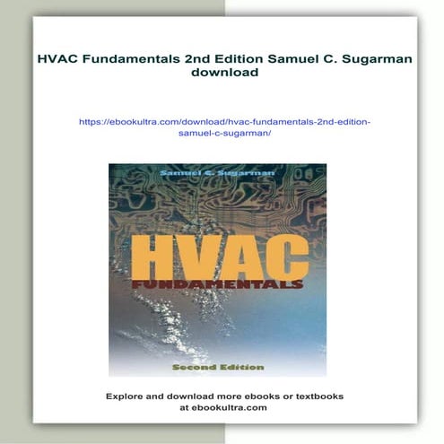 HVAC Fundamentals 2nd Edition Samuel C. Sugarman | PDF
