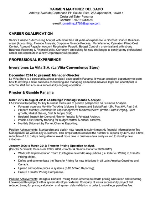 Cv. Marcela Cárdenas ENG | PDF