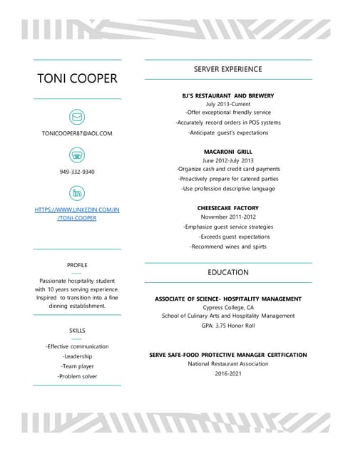 Samara Wald resume | DOCX