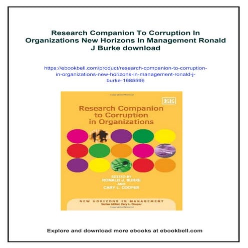 Research Companion To Corruption In Organizations New Horizons In ...