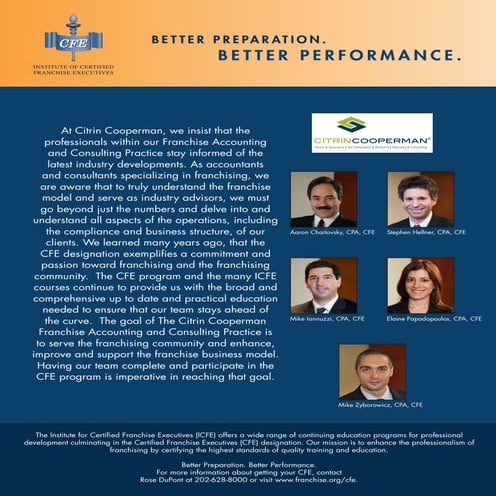 Franchise World Magazine - CFE testimonial page | PDF