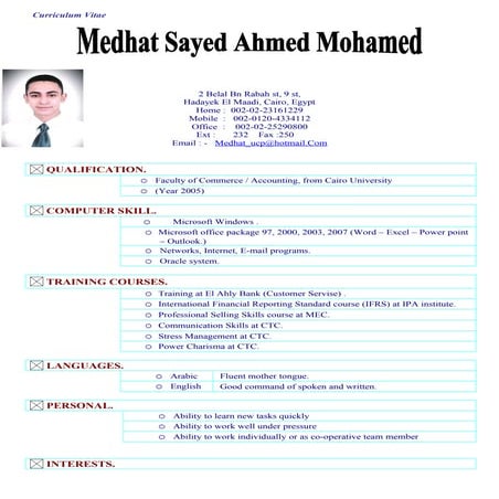 Medhat Sayed CV | DOC