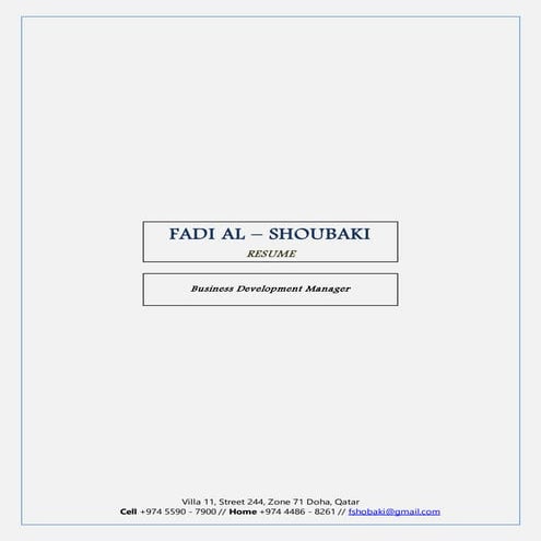 FADI AL SHOUBAKI RESUME - UPDATE | DOCX