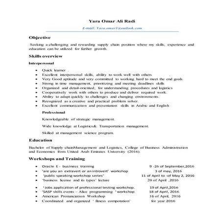 yara's cv | DOCX