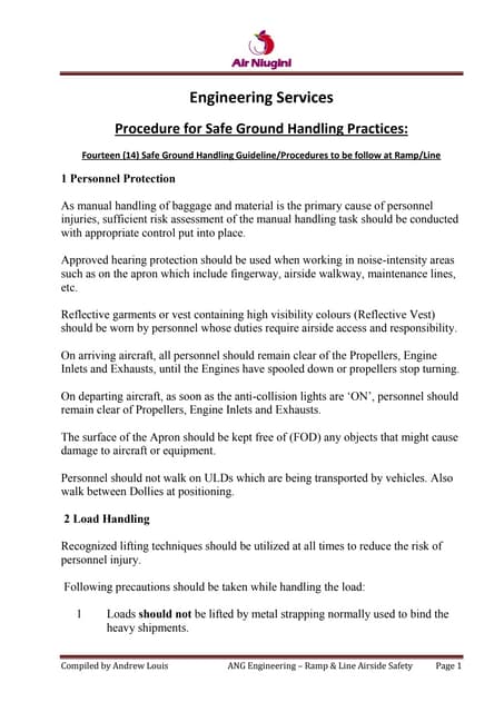 Aircraft chock cones placement | PPTX