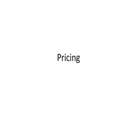 Pricing - Marketing(783) CBSE Class 12 | PPTX