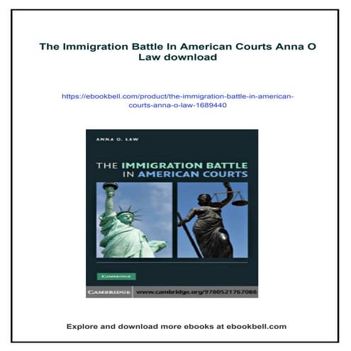 The Immigration Battle In American Courts Anna O Law | PDF