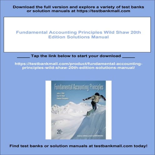 Fundamental Accounting Principles Wild Shaw 20th Edition Solutions ...