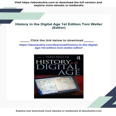 History in the Digital Age 1st Edition Toni Weller (Editor) | PDF