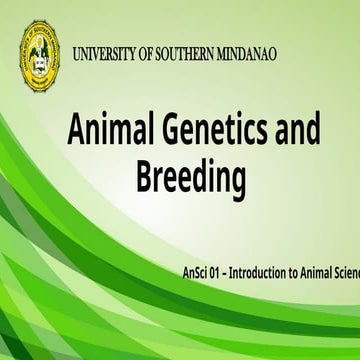 Comprehensive Overview of Animal Genetics and Breeding Principles | PPTX