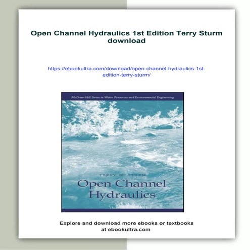 Open Channel Hydraulics 1st Edition Terry Sturm | PDF