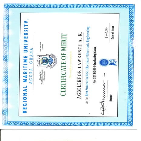 CERTIFICATE OF MERIT -BEST STUDENT | PDF