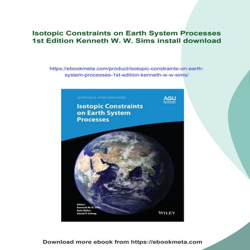 Isotopic Constraints on Earth System Processes 1st Edition Kenneth W. W ...