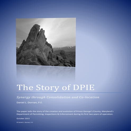 The Story of DPIE - Final | PDF