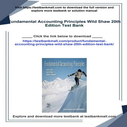 Download full Fundamental Accounting Principles Wild Shaw 20th Edition ...
