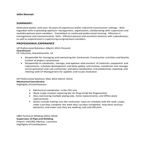 Elliot Oppenheimer Resume 2016 | DOC