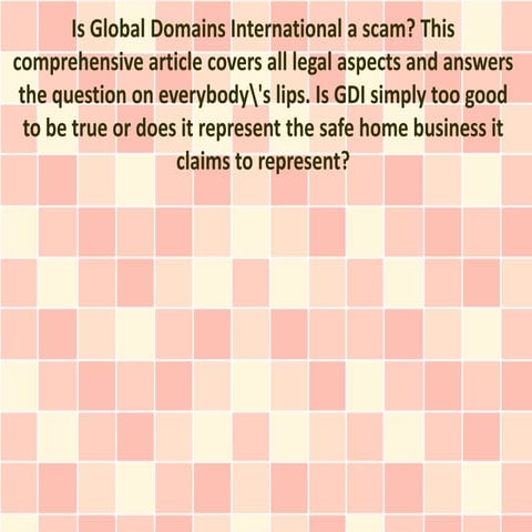 Is Global Domains International A Scam? | PPTX