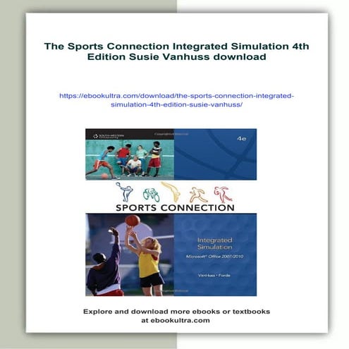 The Sports Connection Integrated Simulation 4th Edition Susie Vanhuss | PDF