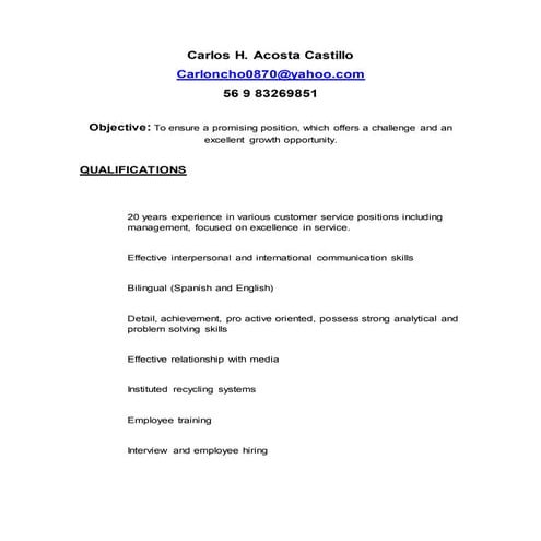 Carlos Resume 3 2015 | DOCX