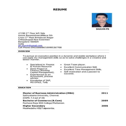 Junaid Khan Resume (2) | DOC
