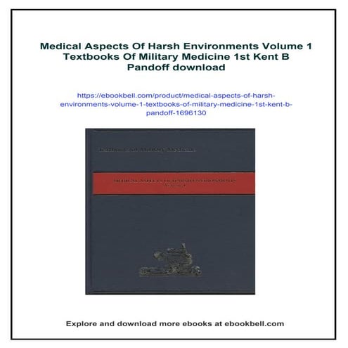 Medical Aspects Of Harsh Environments Volume 1 Textbooks Of Military ...