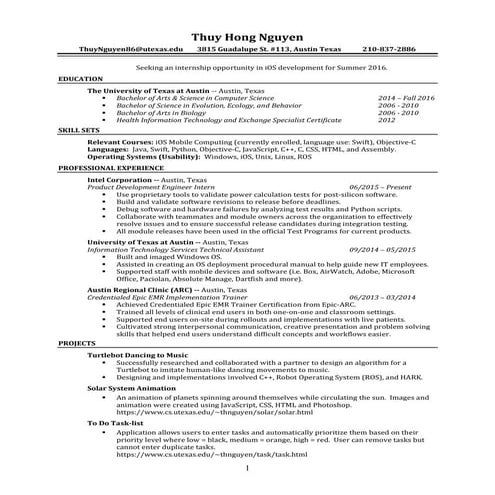 Oliver Velez Resume | PDF
