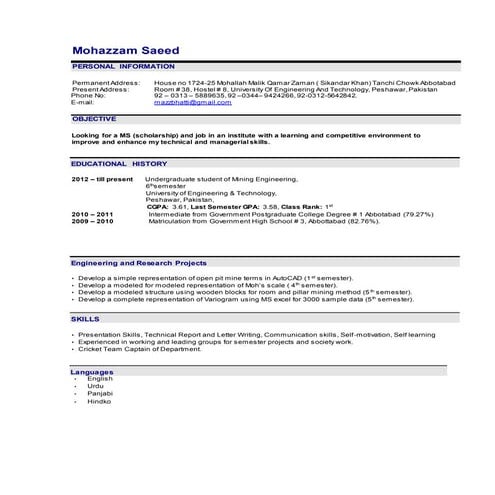 Mohazzam-Saeed CV | DOCX