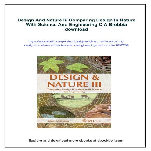 Design And Nature Iii Comparing Design In Nature With Science And ...