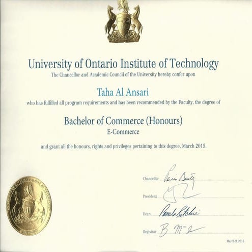 Bcom (Hons) - UOIT | PPT