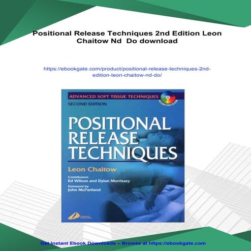 Positional Release Techniques 2nd Edition Leon Chaitow Nd Do | PDF
