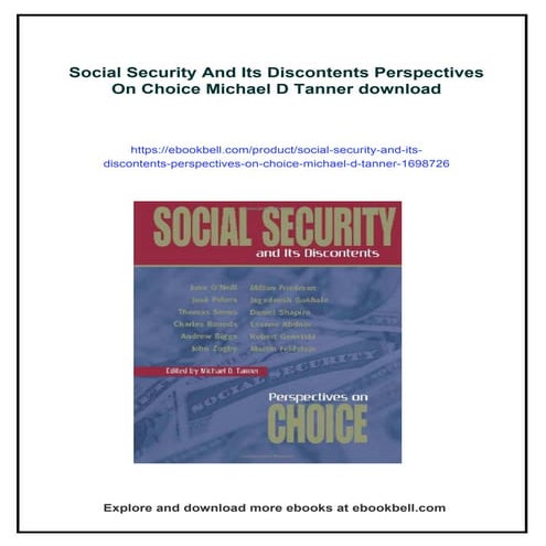 Social Security And Its Discontents Perspectives On Choice Michael D ...