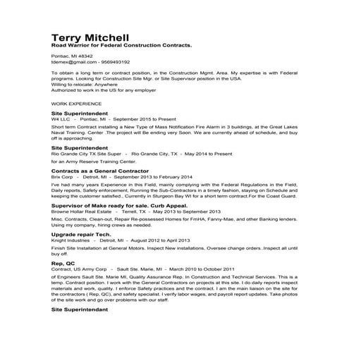 Terry-Mitchell Res 8-3-16 | PDF