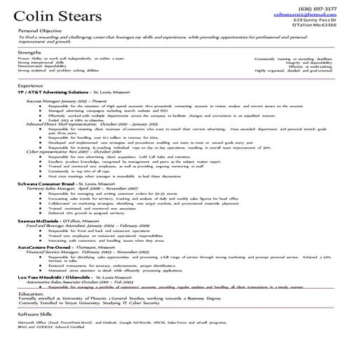 Colin Stears Resume 2015 | DOCX