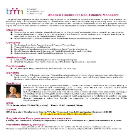 Applied Finance for Non | PDF