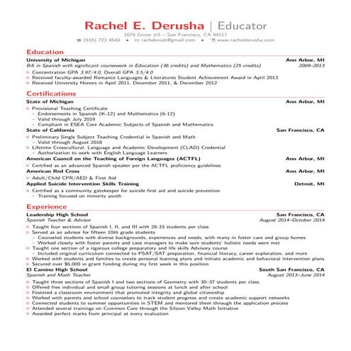 resume 2016 | PDF