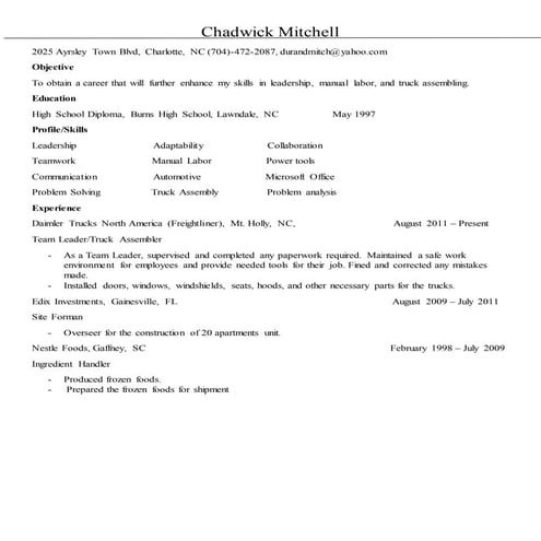 Chadwick resume | DOCX