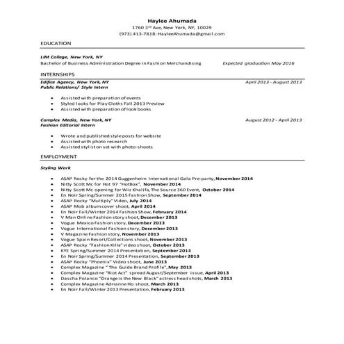 Haylee E Ahumada Resume15 | DOCX