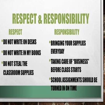 Respect & responsibility | PPTX
