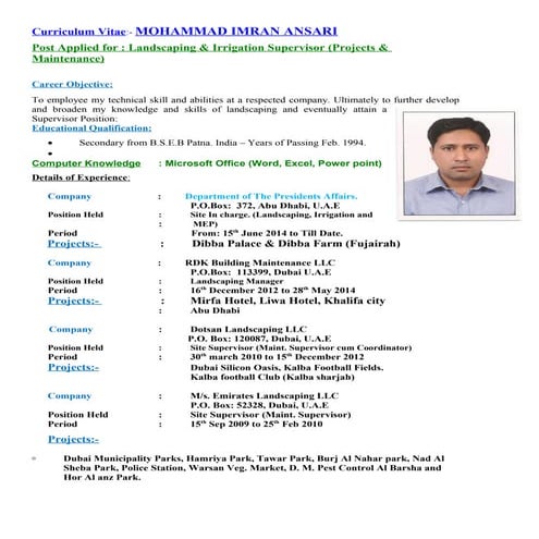 Imran Cv | PDF
