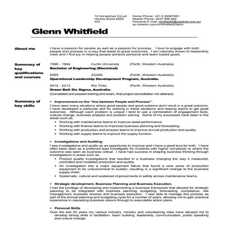 Resume_Glenn Whitfield | PDF