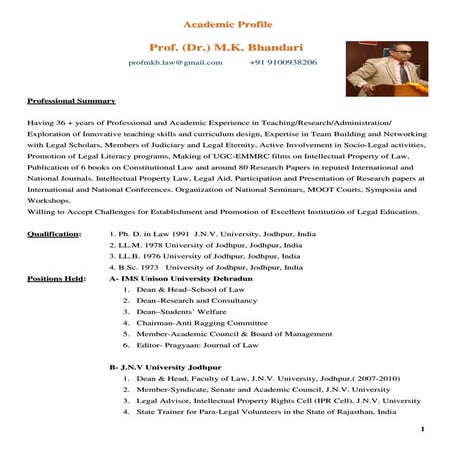 Academic Profile MKB_Abstract | PDF