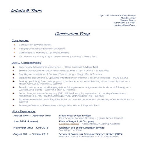 Juliette Thom presentations