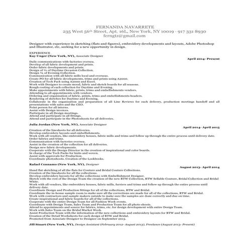 Fernanda Navarrete Resume 2015 | PDF