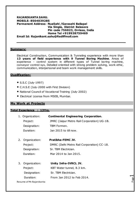 CV .Sasikumar.K.V | DOCX